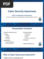 Cyber Security Awareness Presentation | PDF | Cybercrime | Security