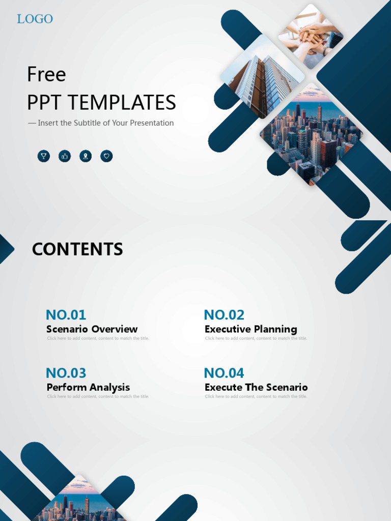 Blue Marketing Plan Powerpoint Template | PDF