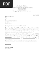 Request Letter To PNP | PDF