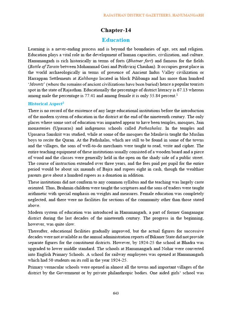 Education: Chapter-14 | PDF