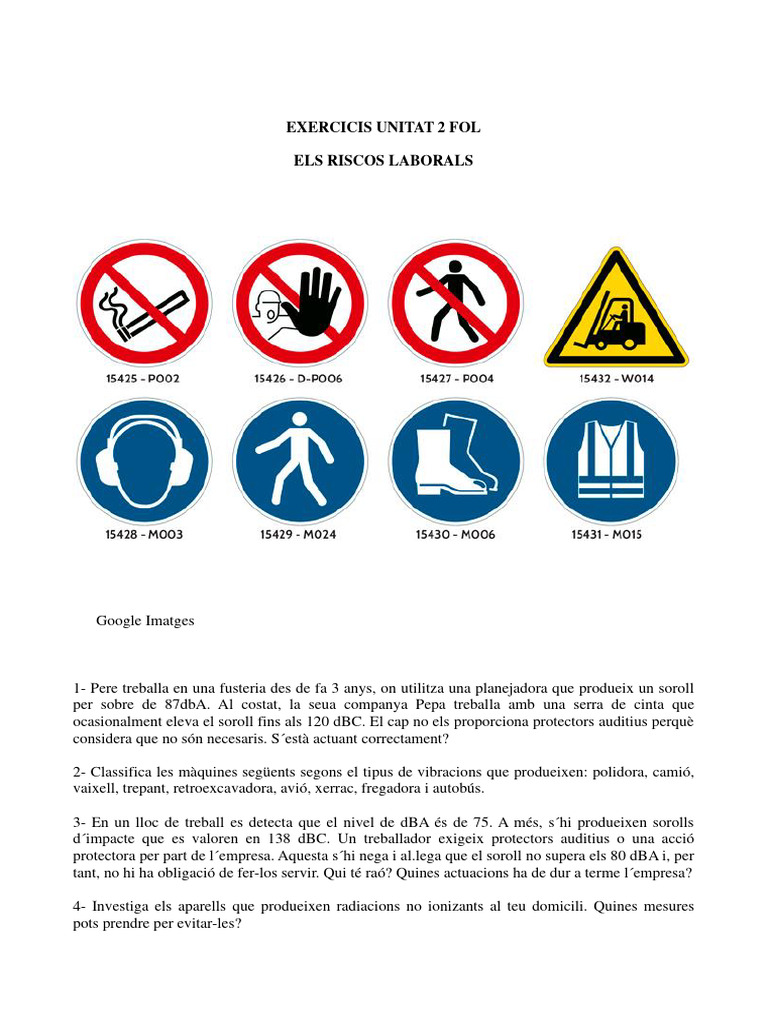 Exercicis Unitat 2 FOL | PDF