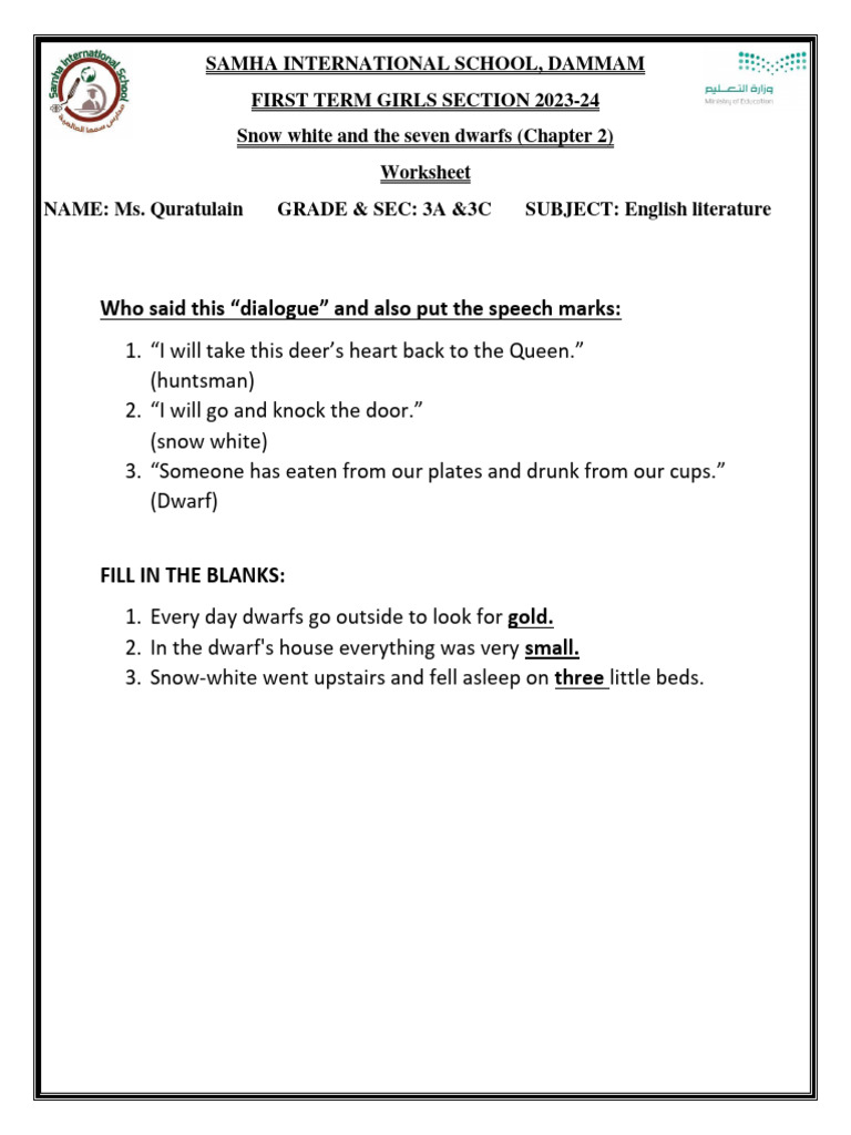 Chap 2 Worksheet | PDF