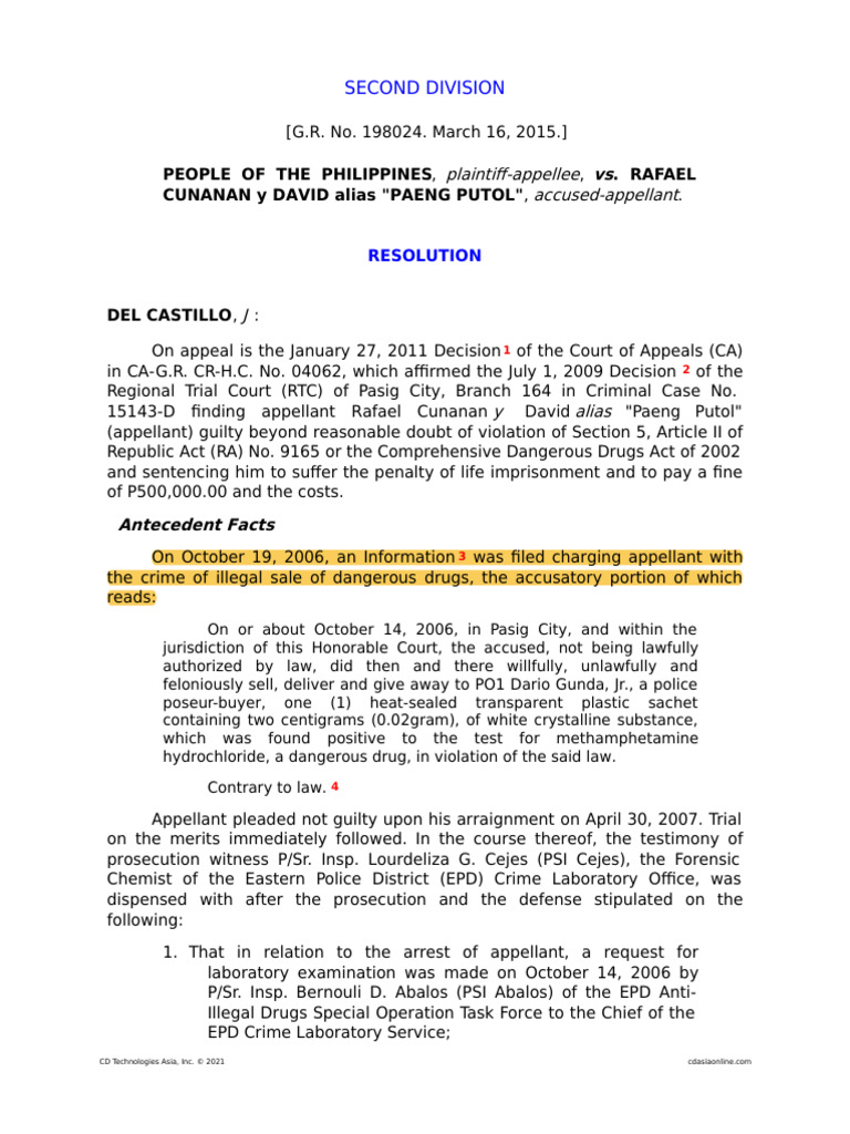 People VS Cunanan | PDF