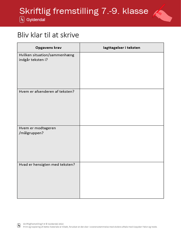 Bliv Klar Til at Skrive PDF | PDF