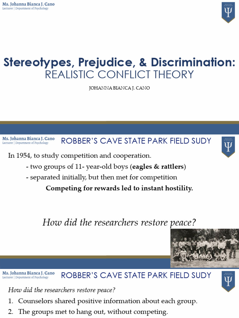 8 PSY110 Stereotypes, Prejudice, and Discrimination - Realistic ...