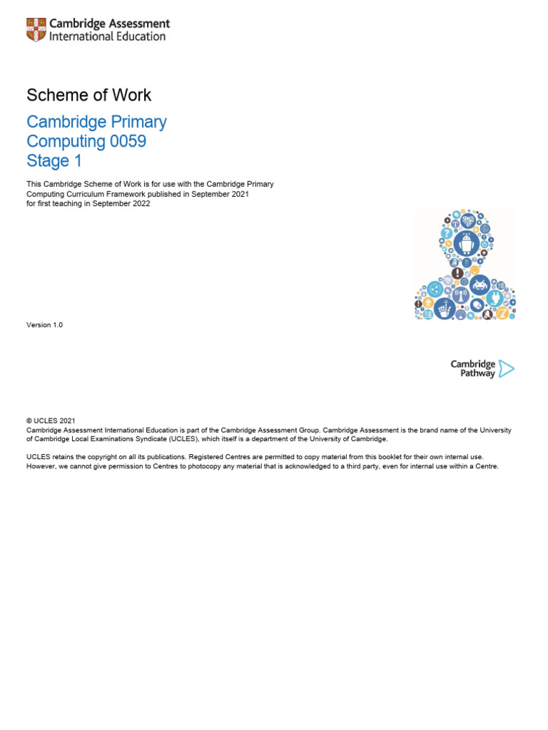 0059 Computing Scheme of Work Stage 1 v1.0 - tcm142-635617 | PDF