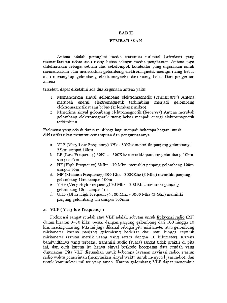 Antena Adalah Perangkat Media Transmisi Nirkabel | PDF