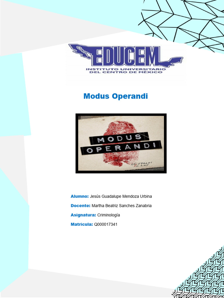 Modus Operandi | PDF