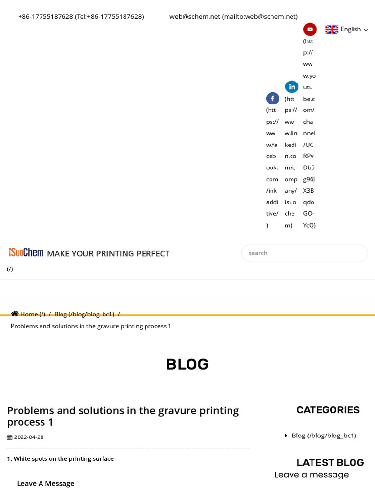 Problems and Solutions in The Gravure Printing Process | PDF