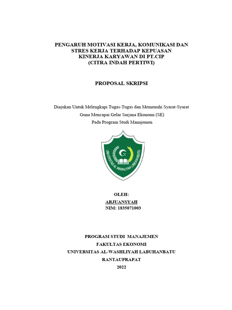 Proposal Arjuansyah Real (1) Edit | PDF