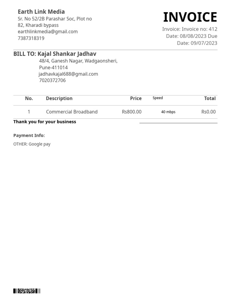 0 Invoice Wifi | PDF