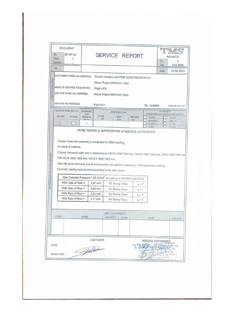 Service Report | PDF