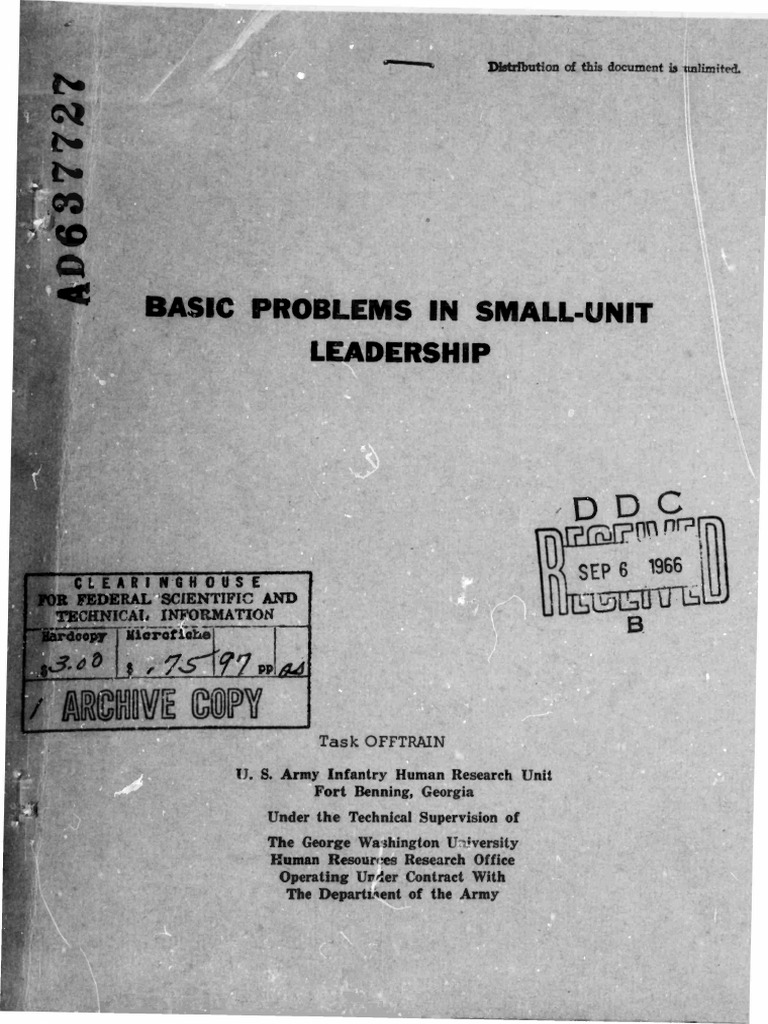 Small Unit Leadership | PDF