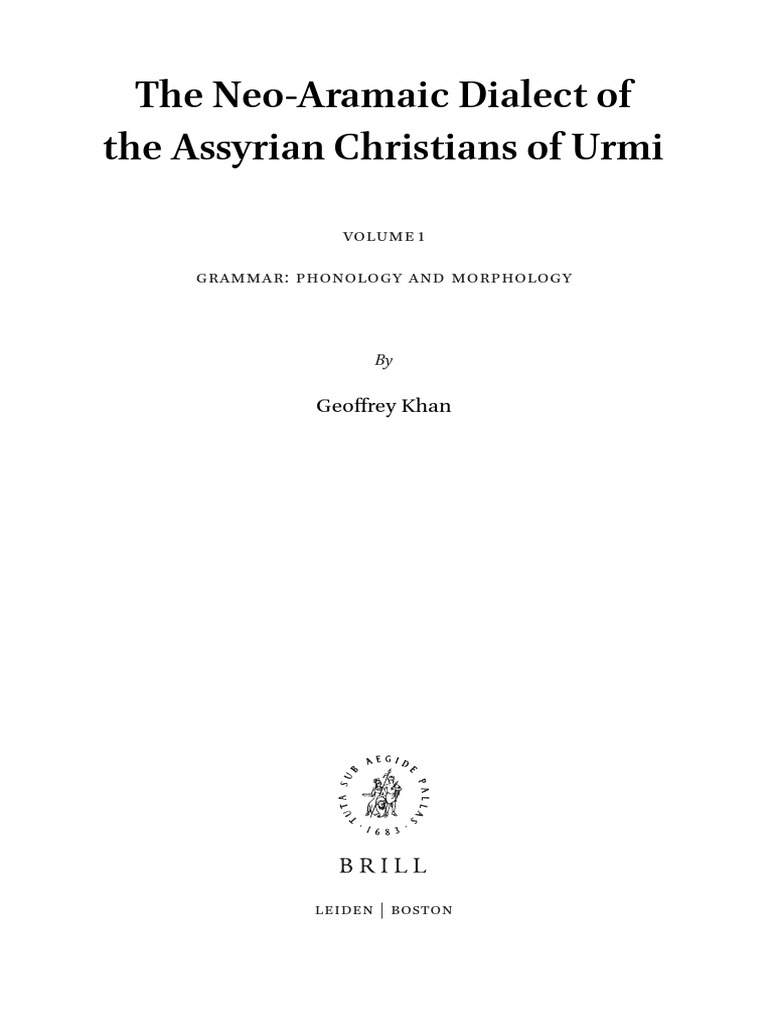 Khan The Neo Aramaic Dialect of The Assyrian Christians of Urmi I ...