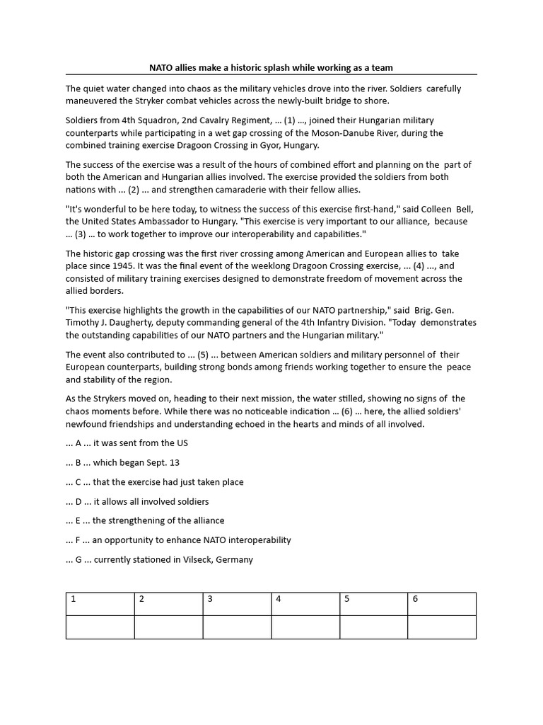 NATO Allies Conduct Historic River Crossing | PDF