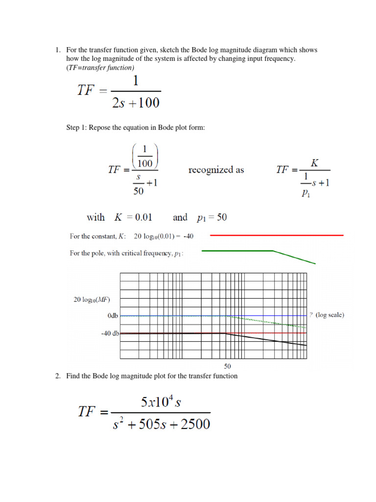 Bode Plot Quiz and Solution | PDF