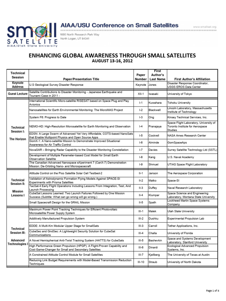 2012 - Technical Program | PDF
