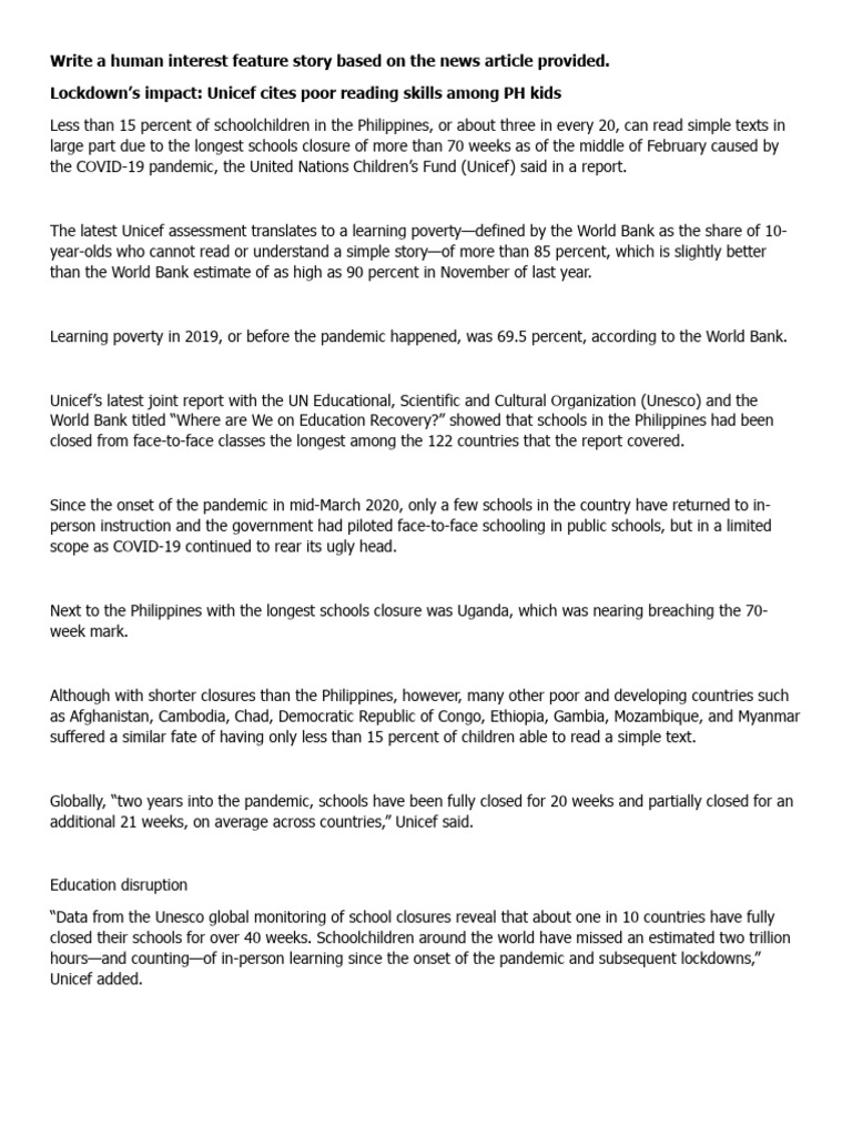 Feature Writing Fact Sheet | PDF