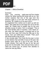 Charlotte's Web Chapter 6 Summary | PDF | Hay | Flowers