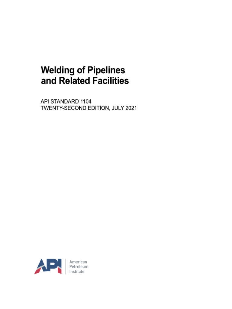 Api 1104 (2021) | PDF