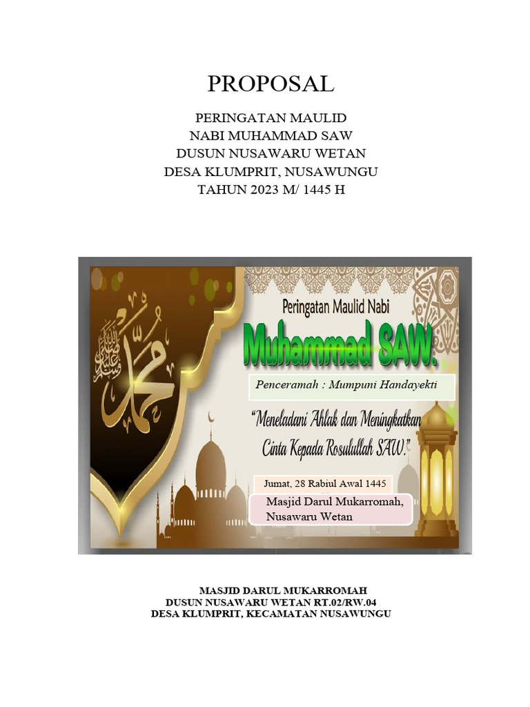 Prop Peringatan Maulid Nabi | PDF