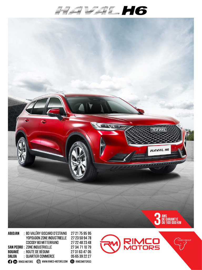 Fiche Tech HAVAL H6 2021 | PDF