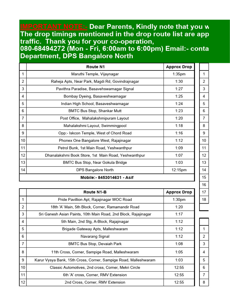 Dps Bangalore Noth | PDF
