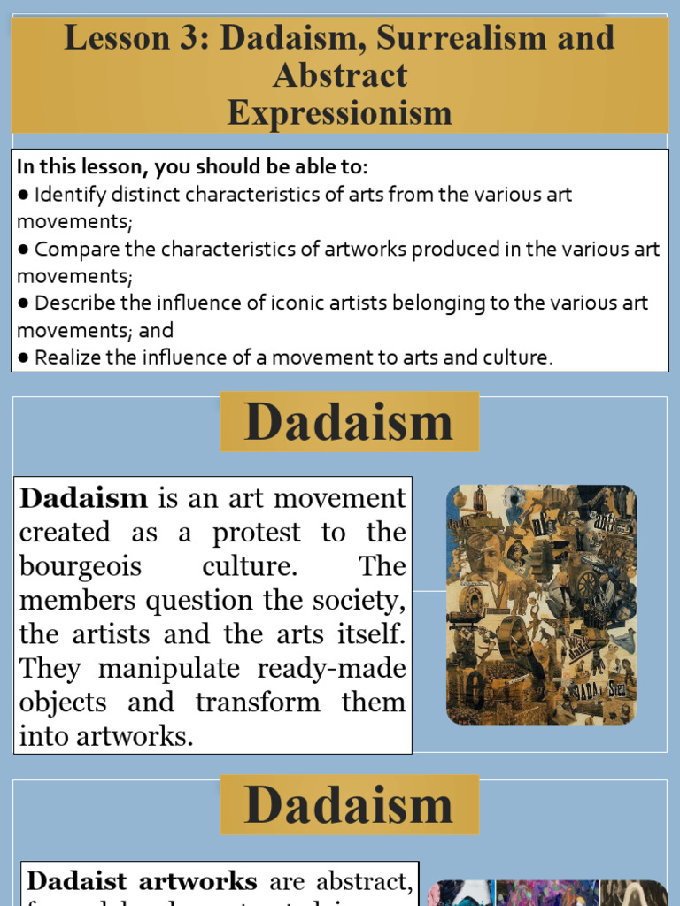 Dadaism: Characteristics and Influence | PDF | Classics | General Fiction