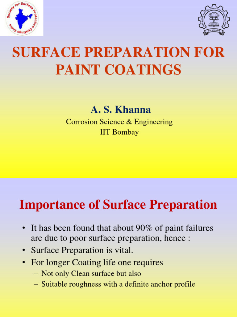 Surface Preparation For Paint Coatings: A. S. Khanna | PDF