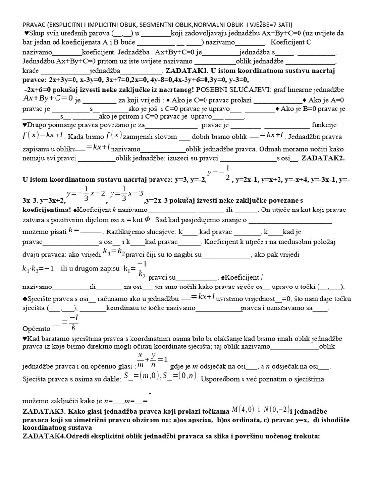 Pravac Trecirazred | PDF