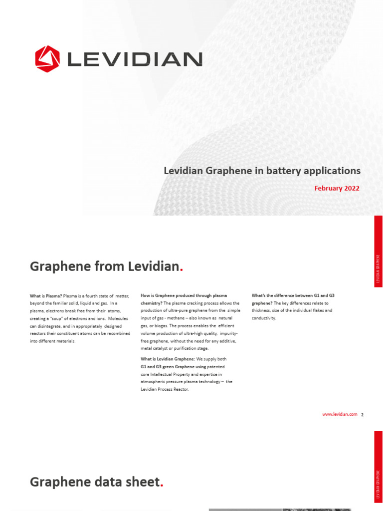 Levidian Graphene For Batter | PDF
