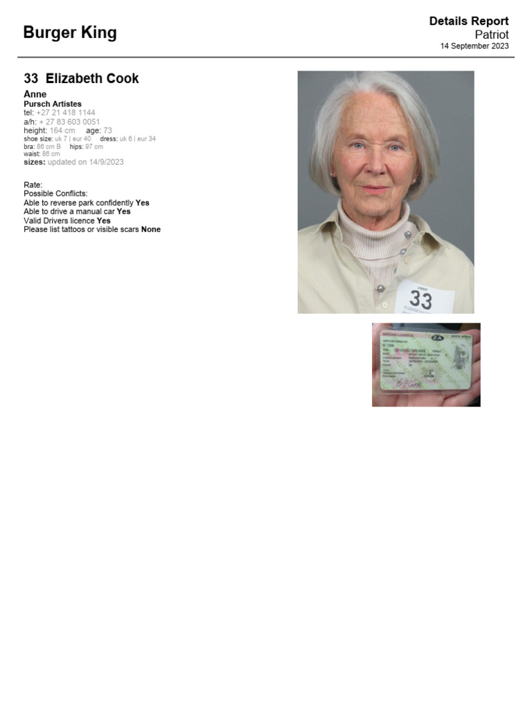 33 - Elizabeth Cook - Stats | PDF