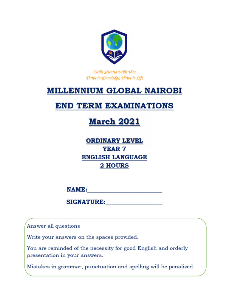 Year 7 English | PDF