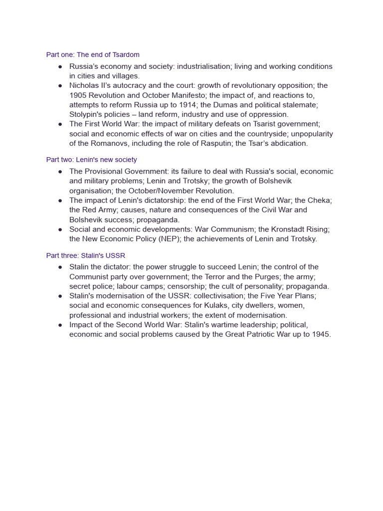 Russia, 1894-1945 - Tsardom and Communism Everything You Need To Know ...