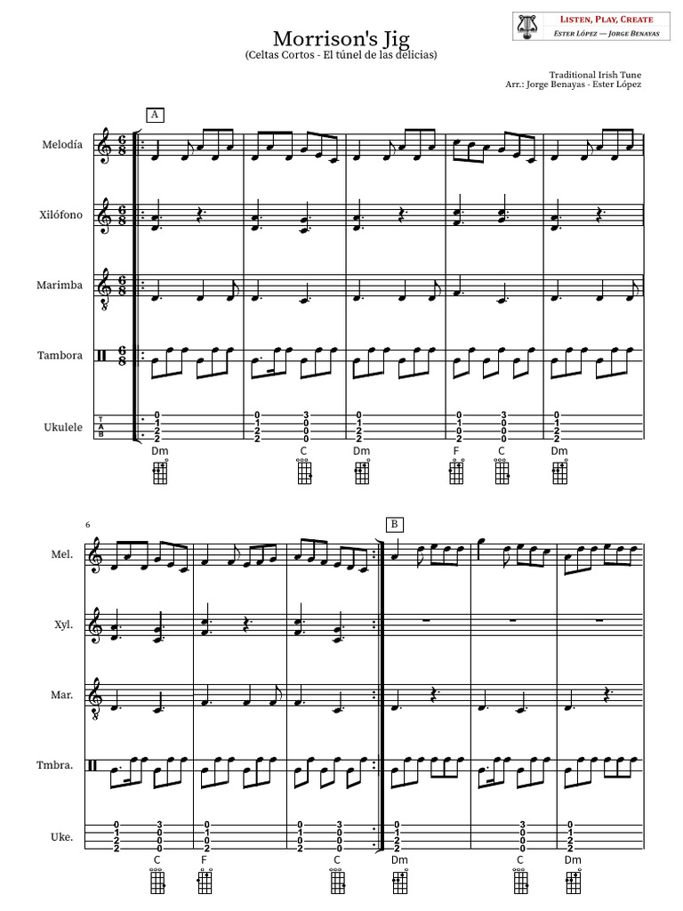 Morrisons Jig Traditional Irish Song 1 | PDF