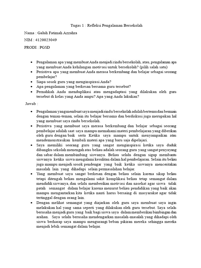 Tugas 1 Filosofi Pendidikan | PDF Tugas 1 Filosofi Pendidikan | PDF