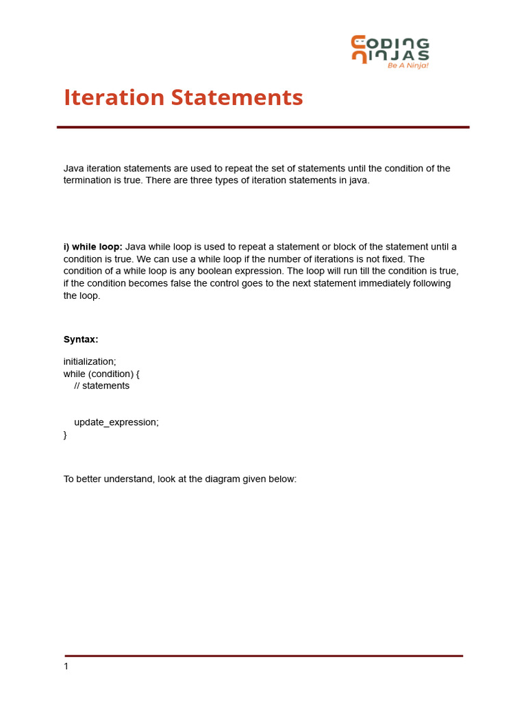 4 Gp Java Iteration Statements Pdf Control Flow Software Engineering