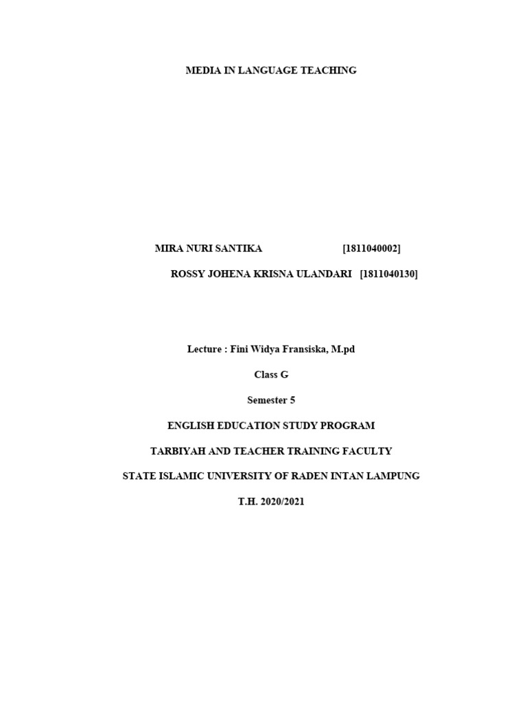 Media In Language Teaching Guide Pdf