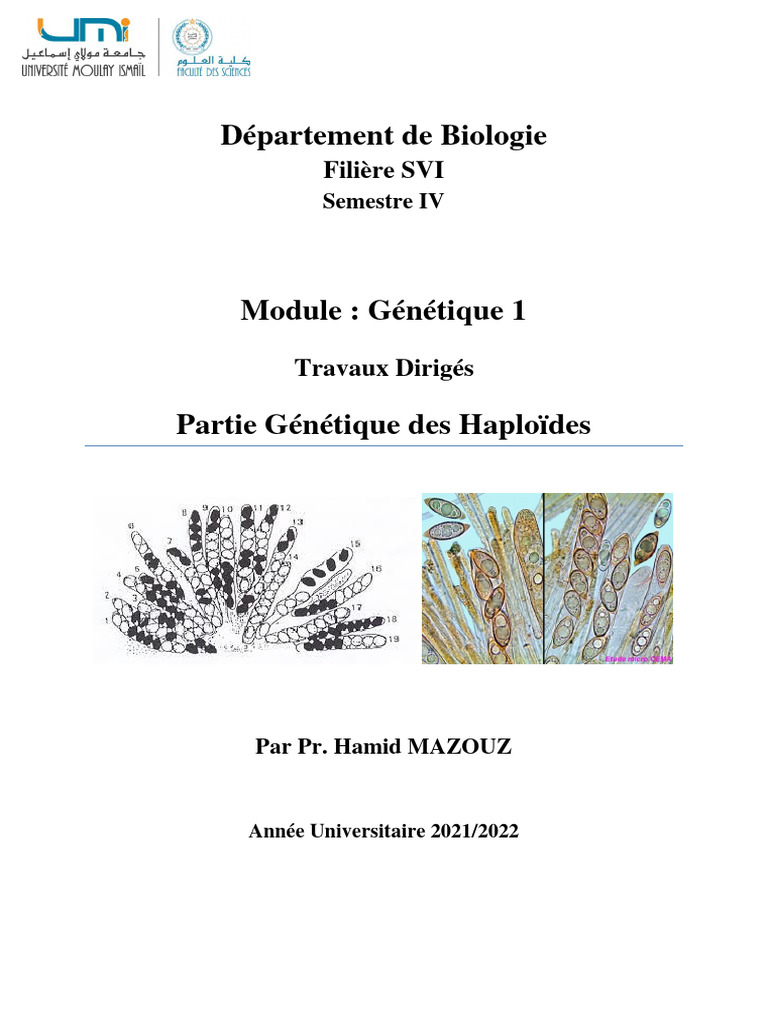 TD Gen Hapl Avec Solutions | PDF