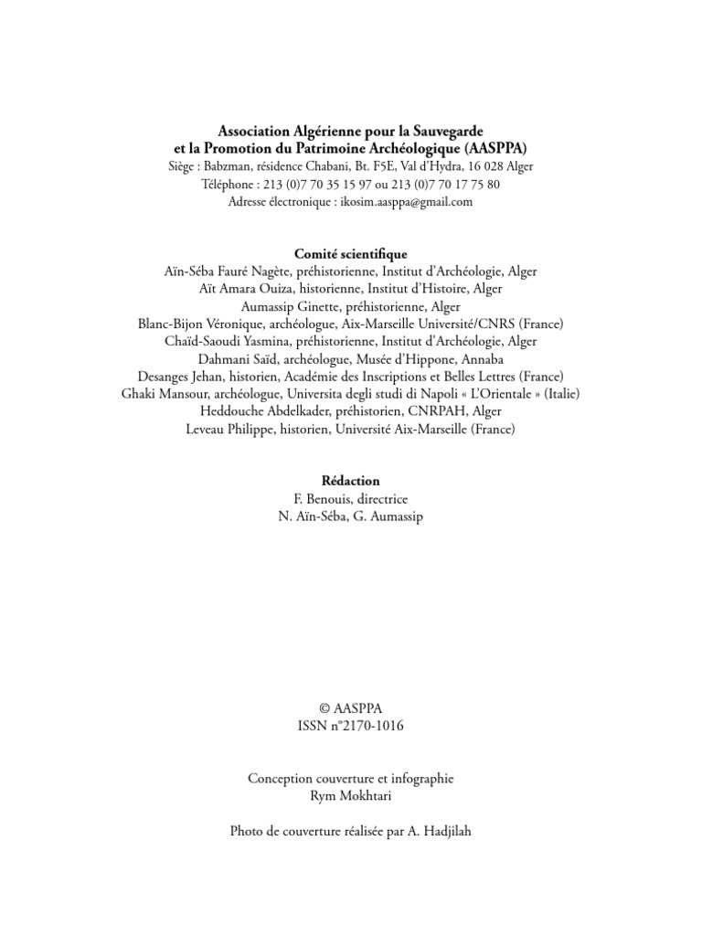 Restitution du cardo d'Icosium à Alger | PDF