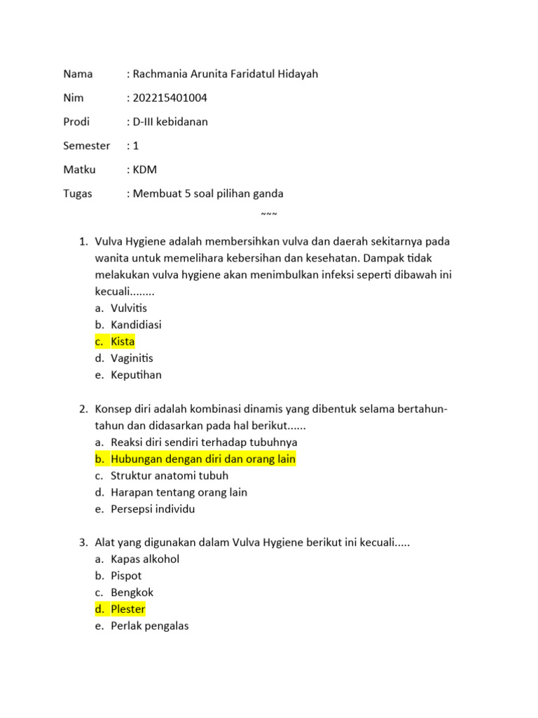 Tugas Soal KDM | PDF