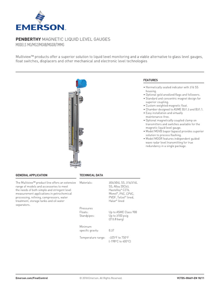 Data Sheet LG Magnetico Penberthy | PDF