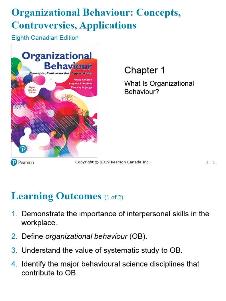 01 Lang OB 8e PP Ch01 | PDF | Employment | Organizational Behavior