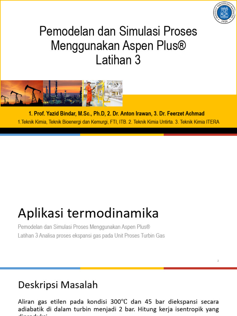 Latihan 3 Analisa Proses Ekspansi Gas Pada Unit Proses Turbin Gas ...