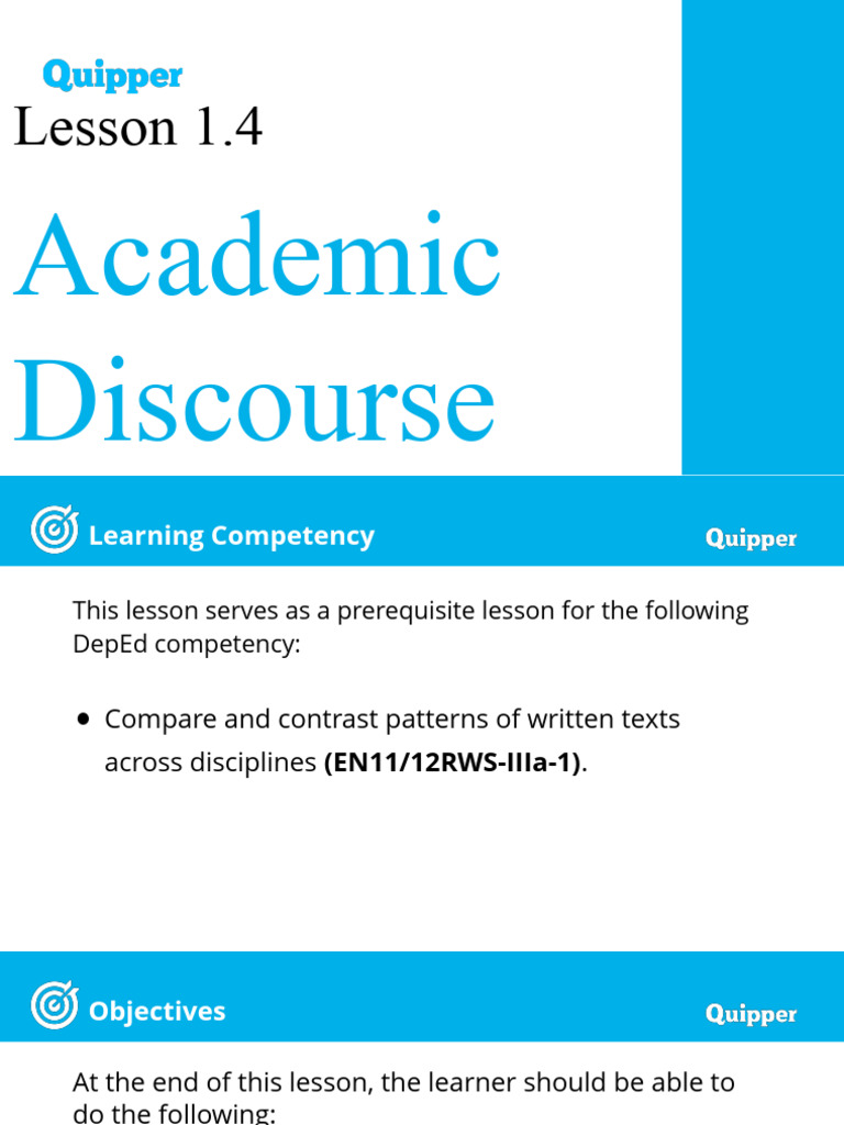 ME EngRW 11 Q3 0104 PS Academic Discourse | PDF