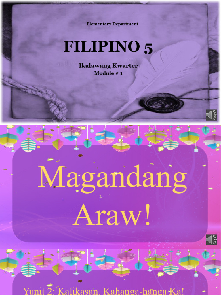 FILIPINO 5-MODYUL 3-Aralin 3 | PDF