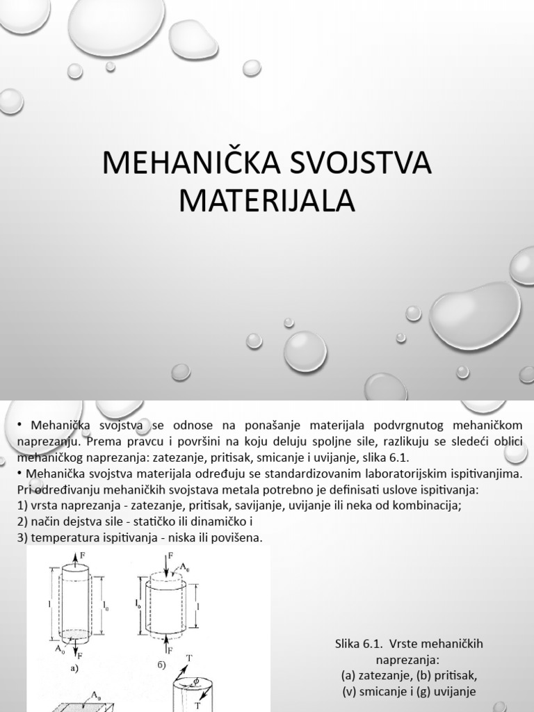 Lekcija 6-Mehanička Svojstva Materijala | PDF