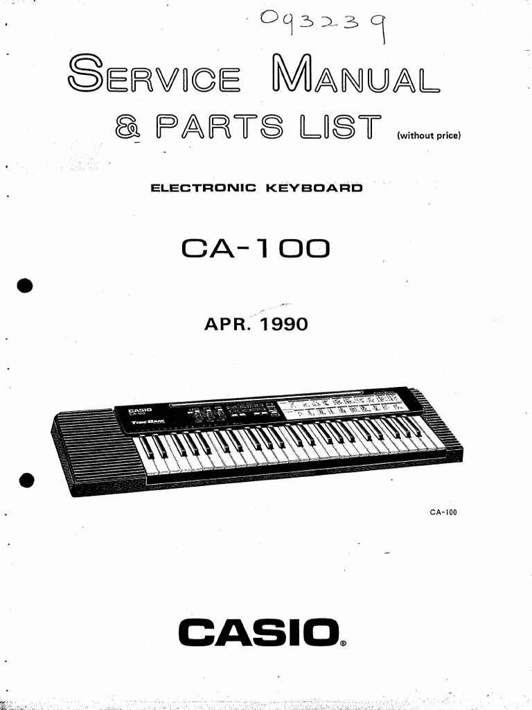Teclado Casio CA-110 Manual de Servico | PDF