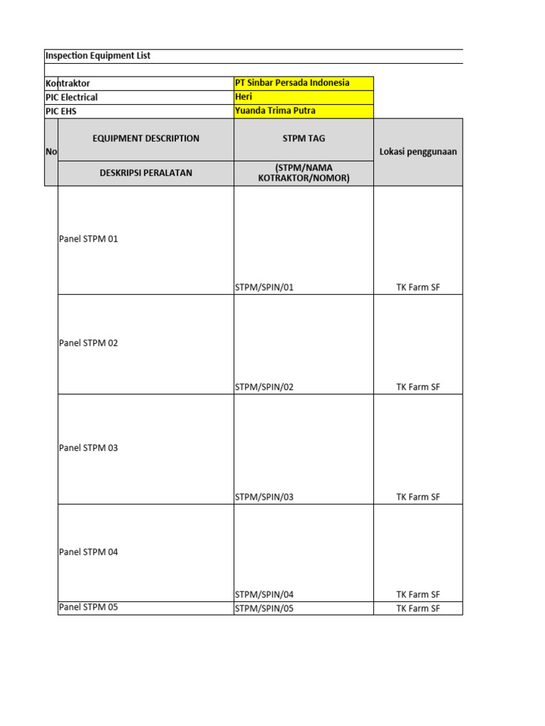 Inspeksi Tools Spin - 031010 | PDF