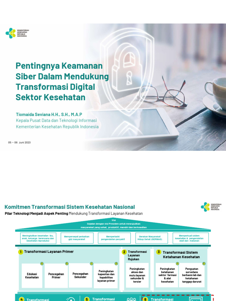 Pentingnya Keamanan Siber Dalam Mendukung Transformasi Digital Kesehatan | PDF
